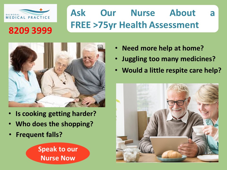 Over 75 Free Health Assessment - Balmoral Medical Practice